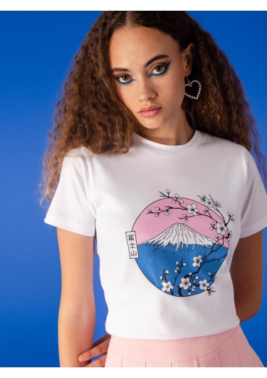 Camiseta Fujisan Youniverse color blanco talla XS