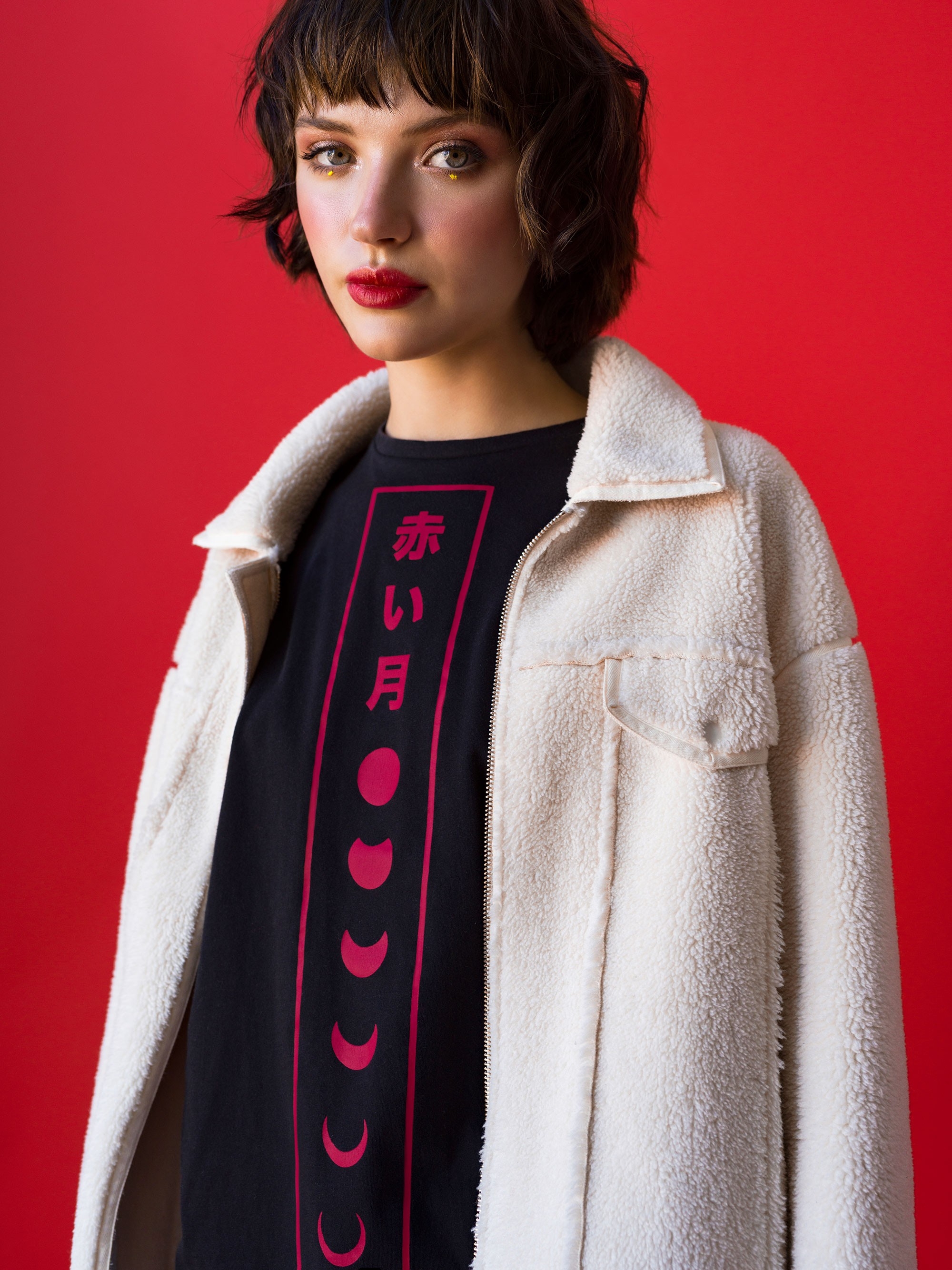 Red Moon T-shirt talla S color negro